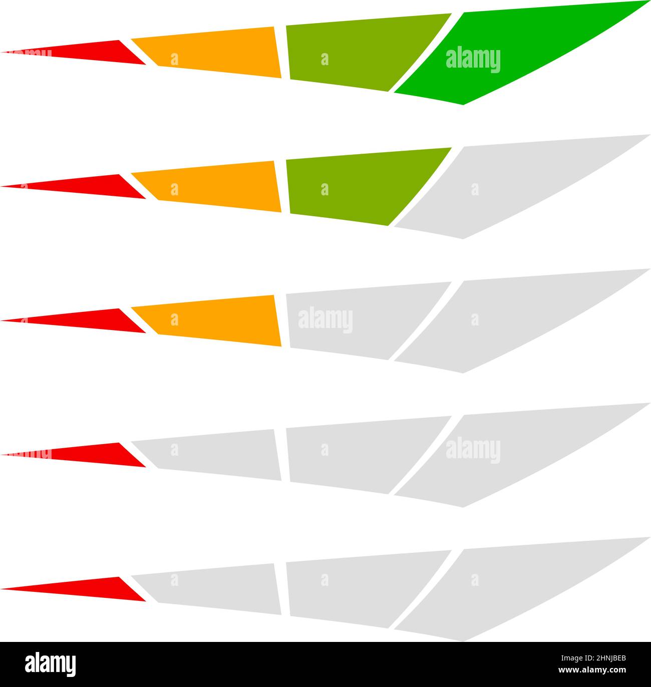 Level, progress bar, indicator. Low-high progression, guage, meter and ...