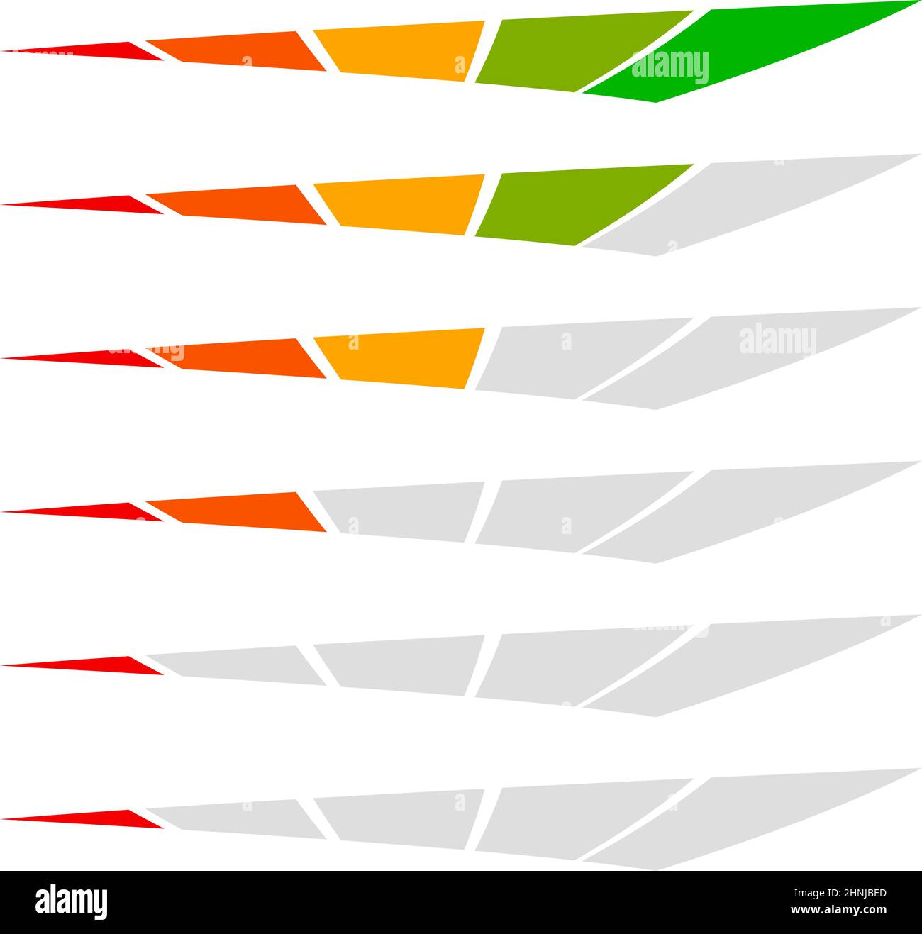 Level, progress bar, indicator. Low-high progression, guage, meter and scale. Benchmark ...
