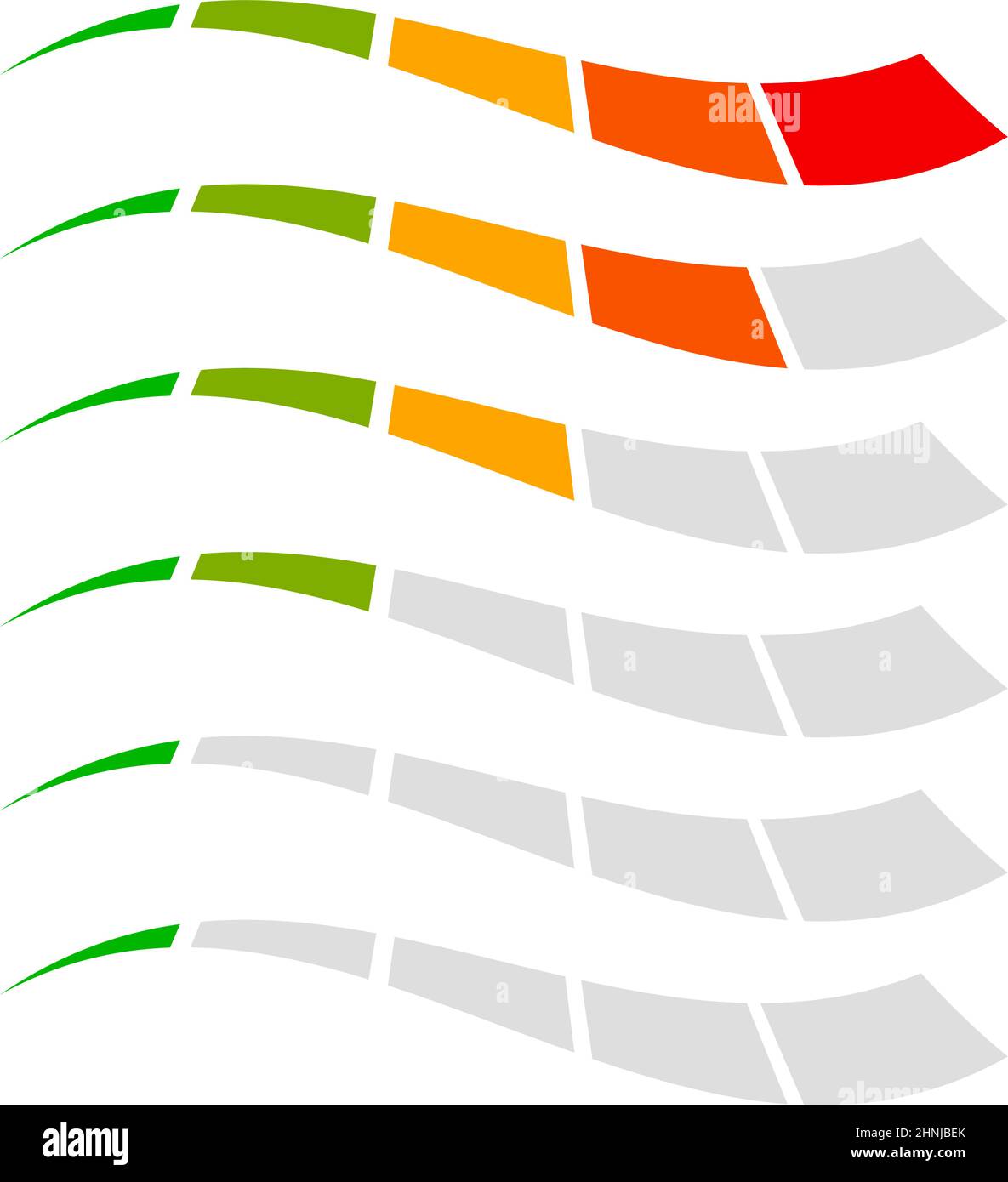 Level, progress bar, indicator. Low-high progression, guage, meter and ...