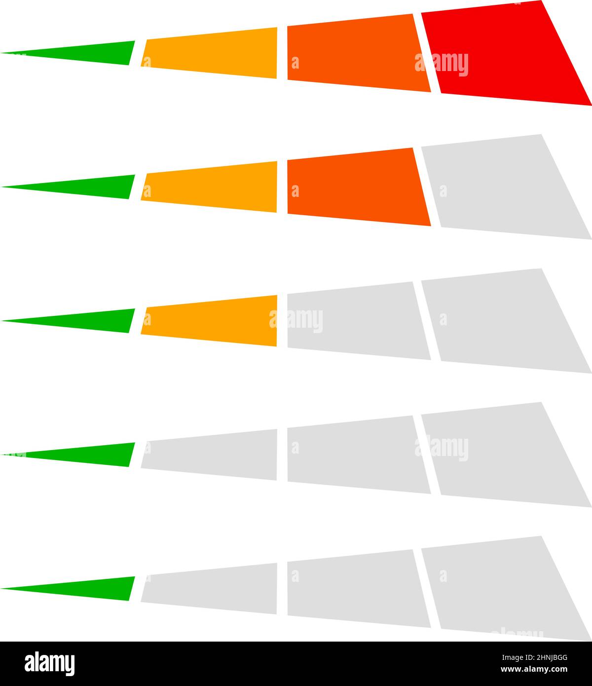 Level, progress bar, indicator. Low-high progression, guage, meter and ...