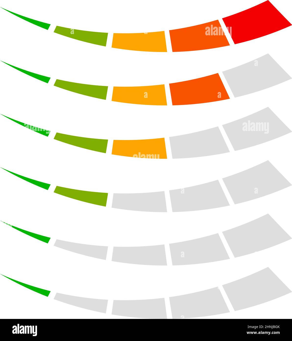 Level, progress bar, indicator. Low-high progression, guage, meter and ...
