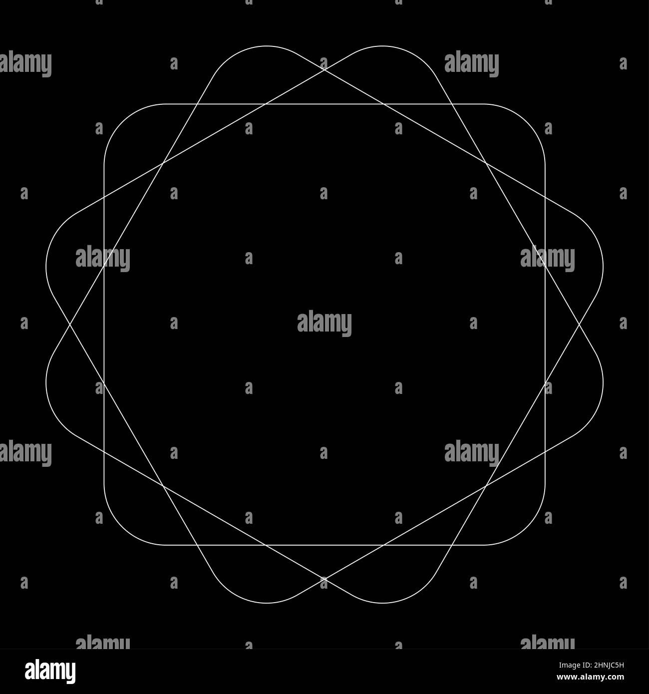 Geometric Circular abstract motif, icon, symbol. Radial, radiating ...