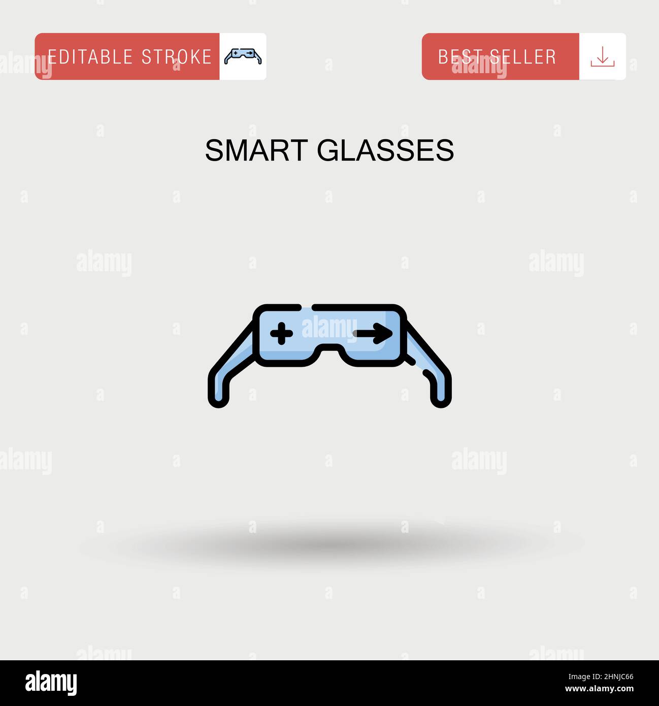Smart glasses Simple vector icon Stock Vector Image & Art - Alamy