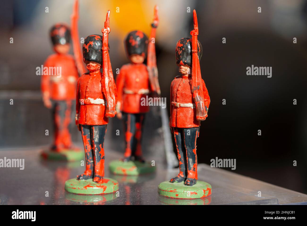 Italy, Lombardy, Flea Market, Painted Model of a Royal Guard in Red ...