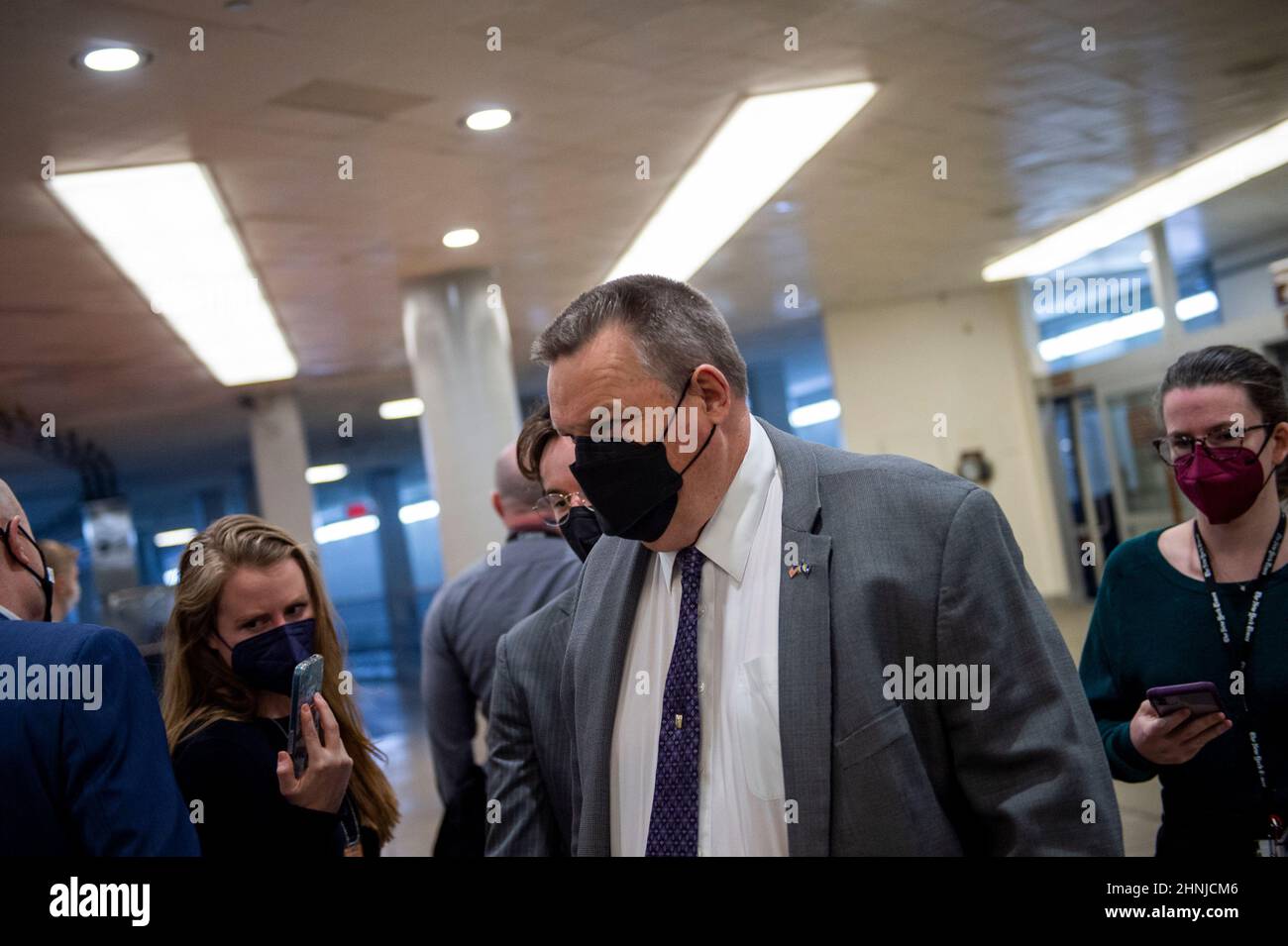 United States Senator Jon Tester (Democrat of Montana) talks to ...