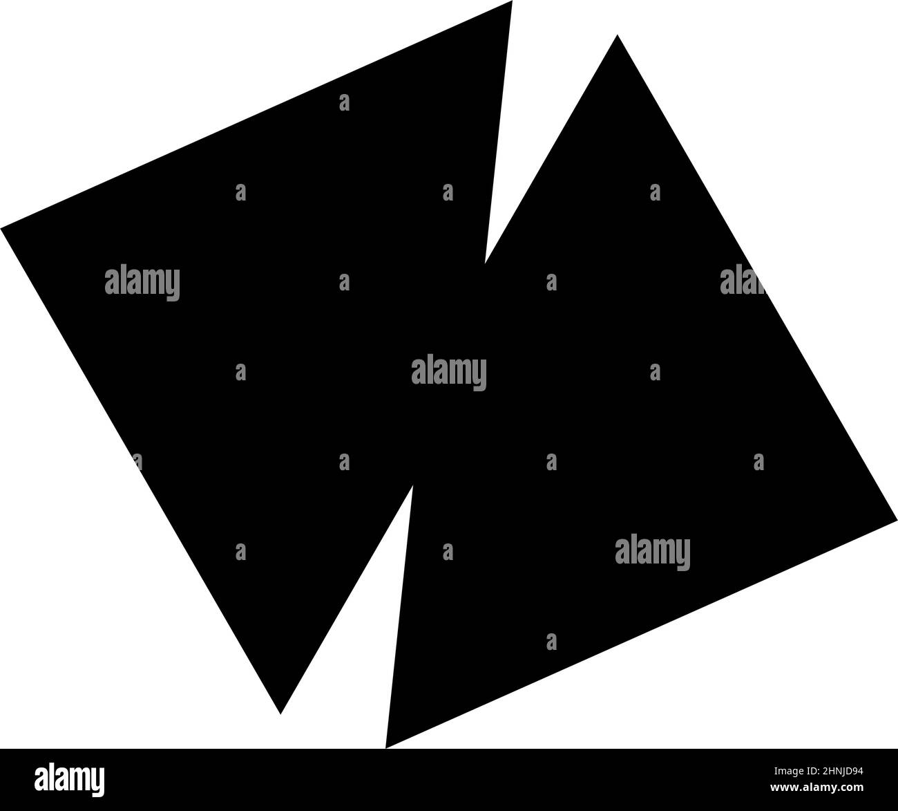 Simple abstract geometric form(s), shape(s). Random, angular vetor ...