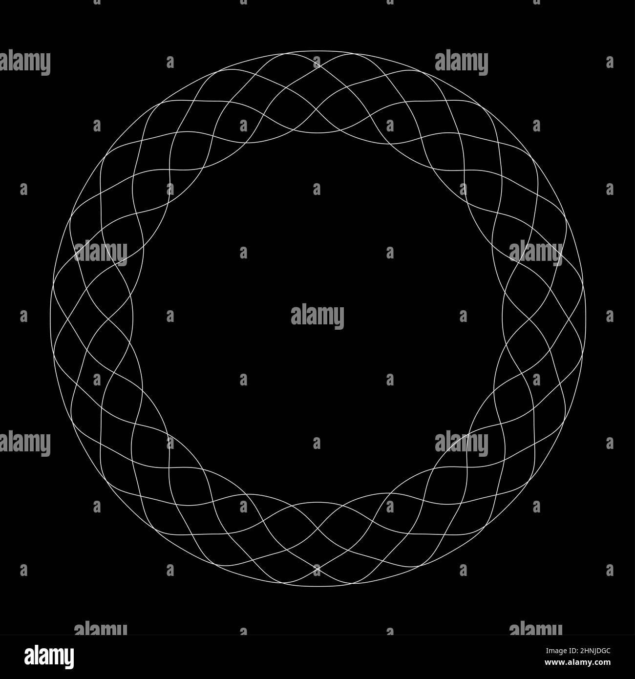 Geometric Circular abstract motif, icon, symbol. Radial, radiating ...