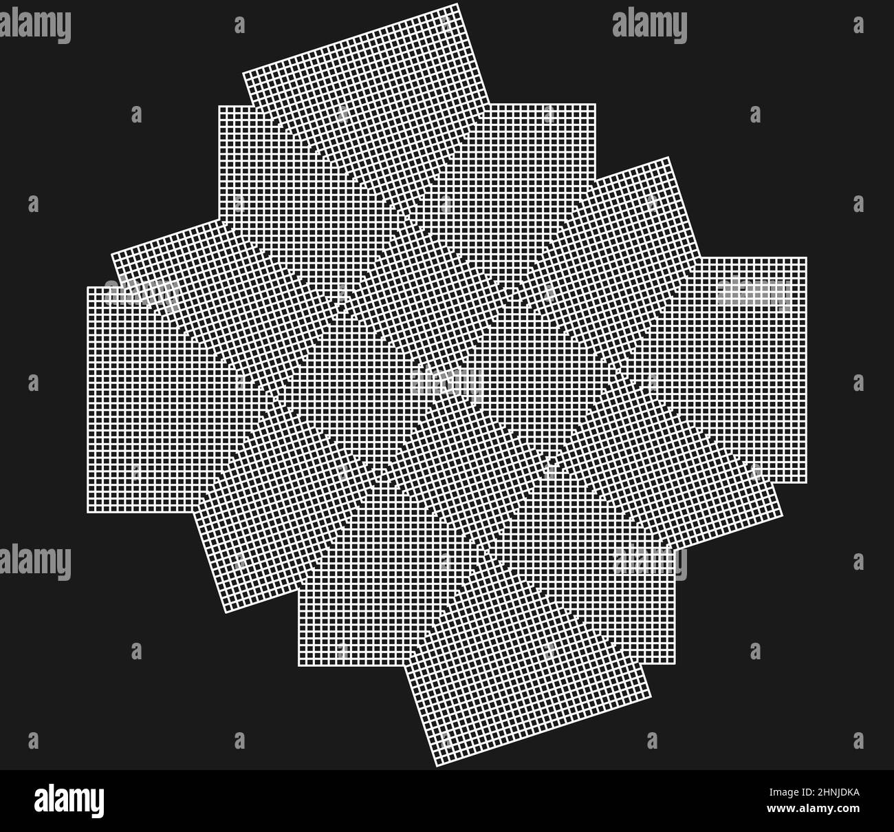 Geometric grid, mesh in abstract mirrored form. Lattice, grating ...