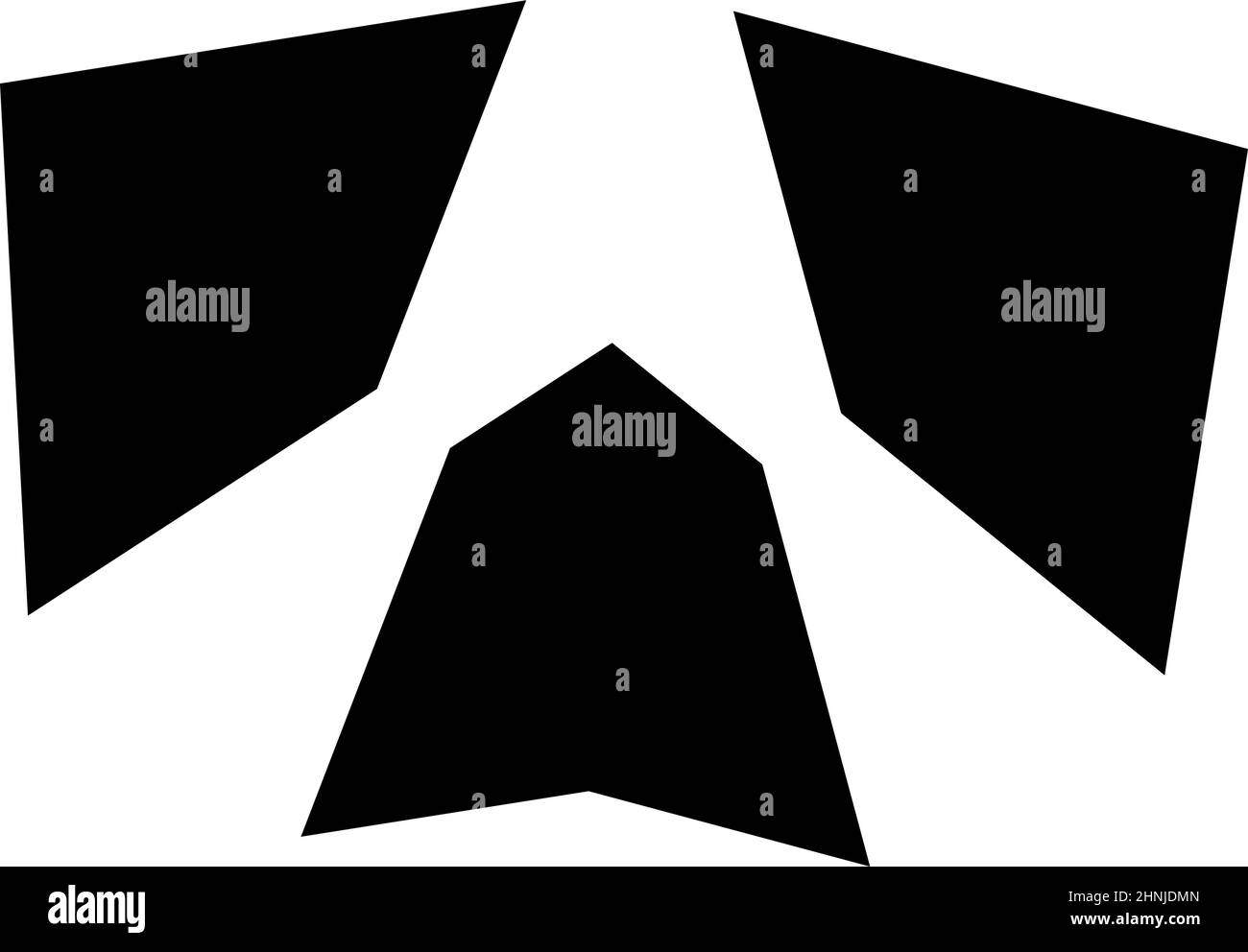 Simple abstract geometric form(s), shape(s). Random, angular vetor ...