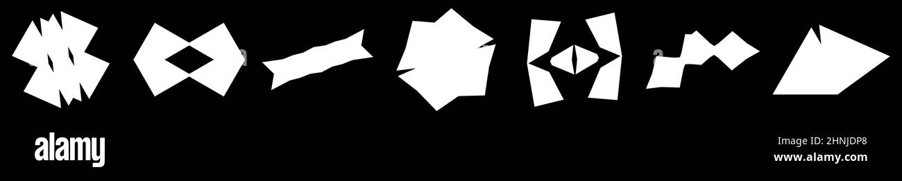 Simple abstract geometric form(s), shape(s). Random, angular vetor ...