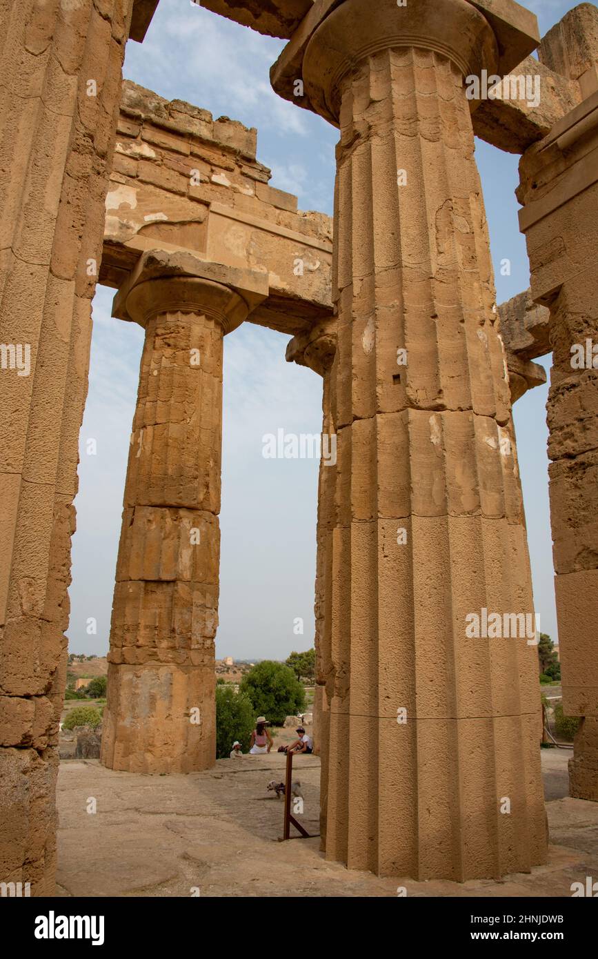 Europe,Italy, Sicily, Selinunte Archaelogical park, Temple of Hera ...
