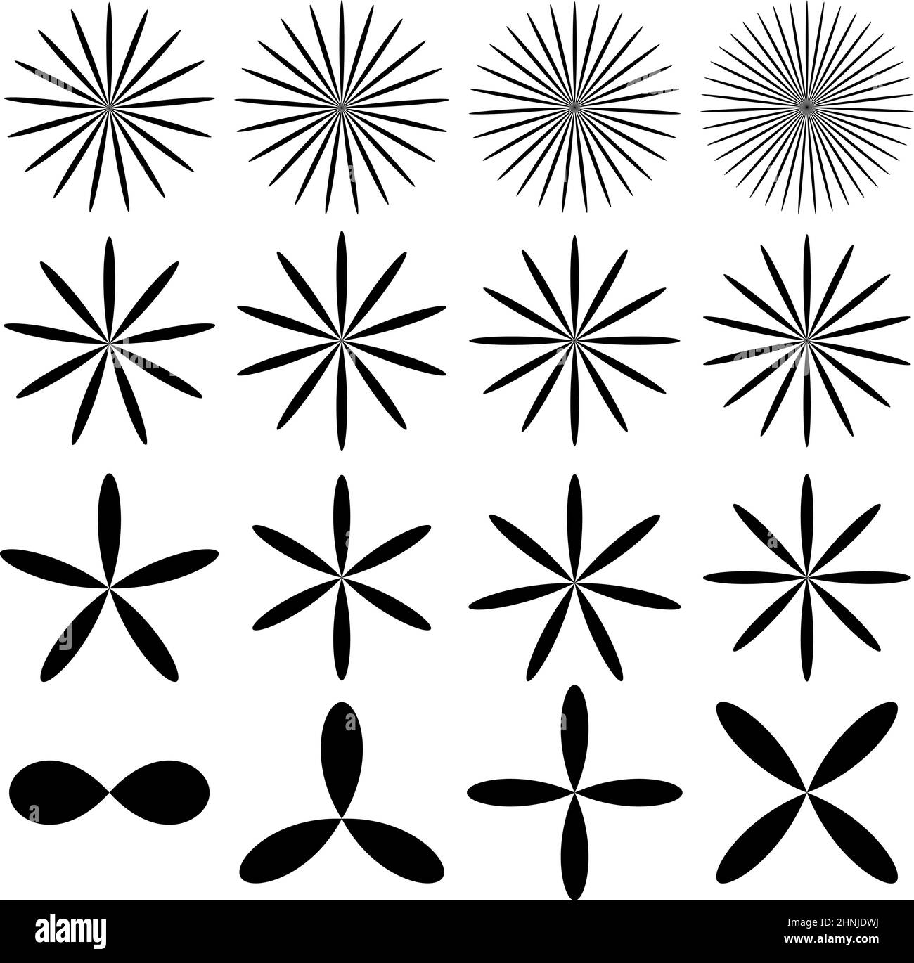 Organic shapes. Flower, petal, plant icon, symbol - stock vector ...