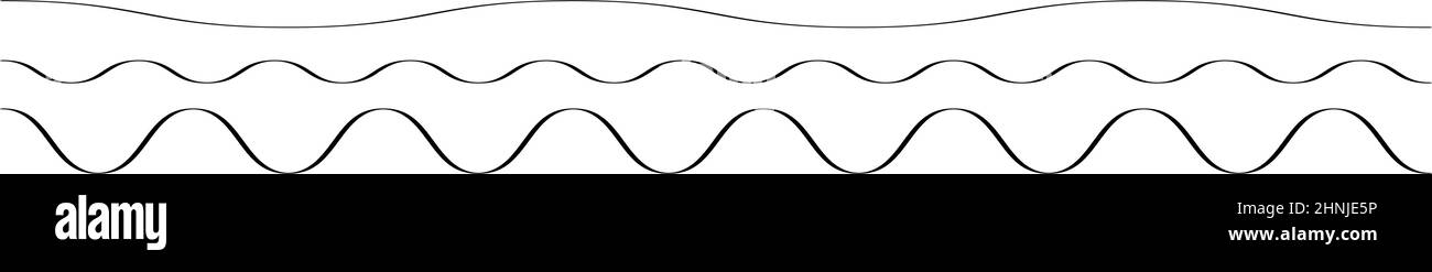 Wavy, waving, wave lines. Curvy, curved, flowing billowy and undulate ...