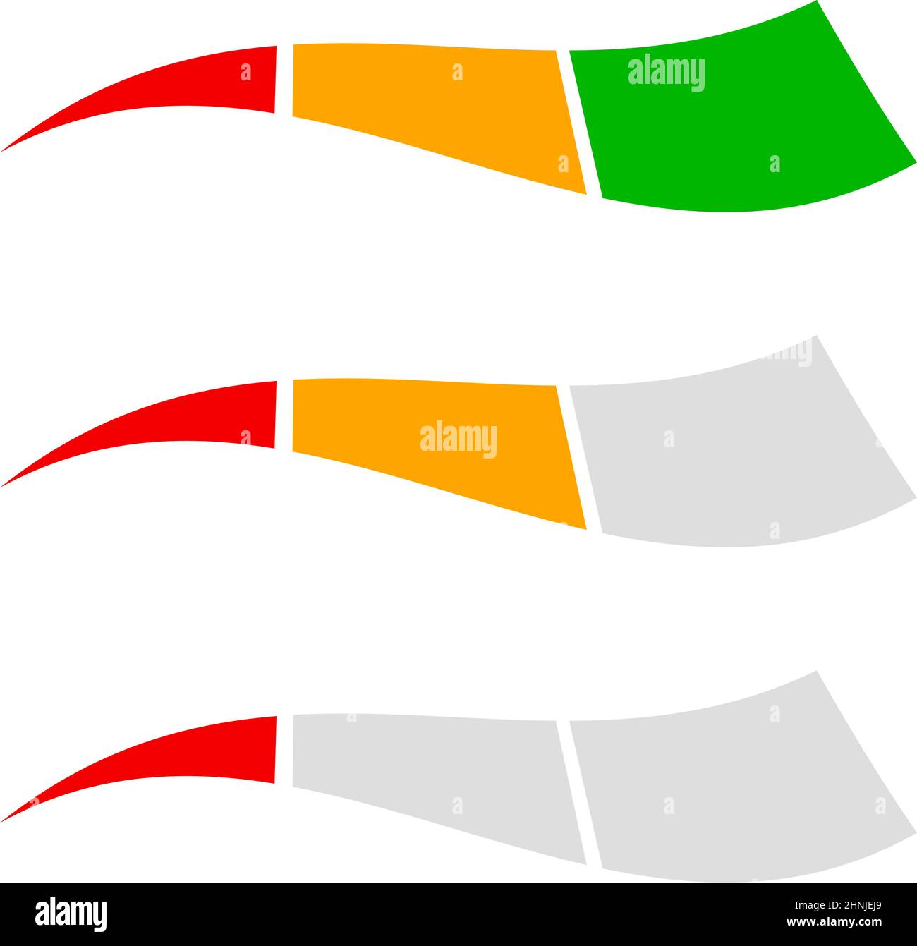 Level, progress bar, indicator. Low-high progression, guage, meter and ...