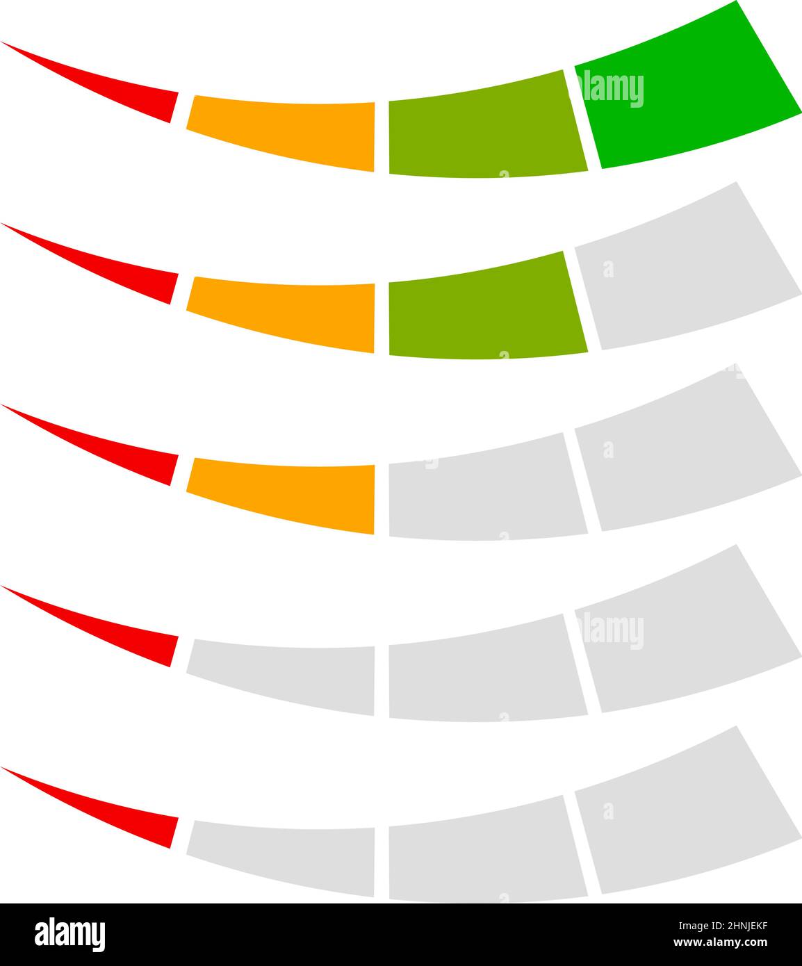 Level, progress bar, indicator. Low-high progression, guage, meter and scale. Benchmark ...