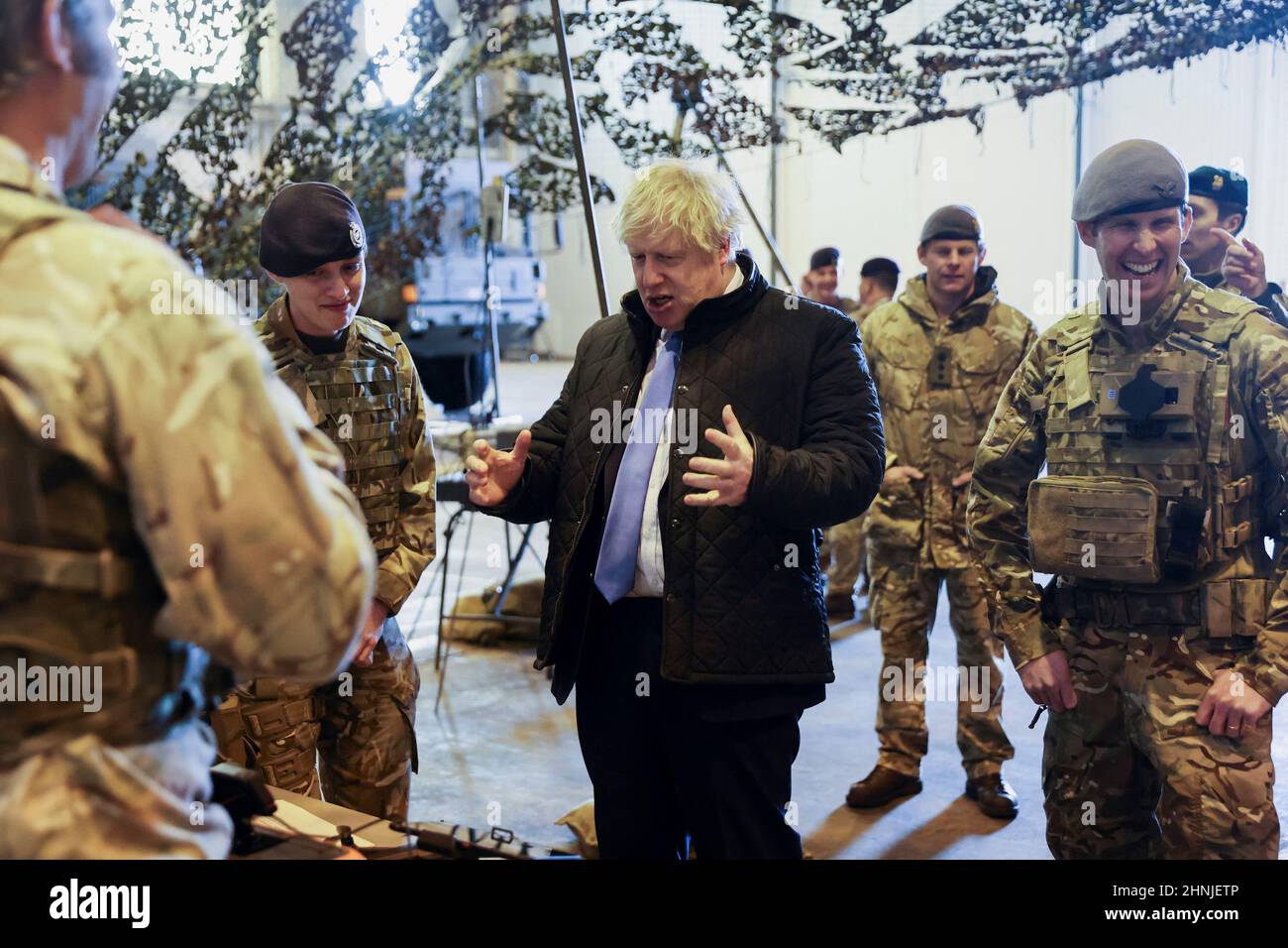 Prime Minister Boris Johnson during his visit to Royal Air Force ...