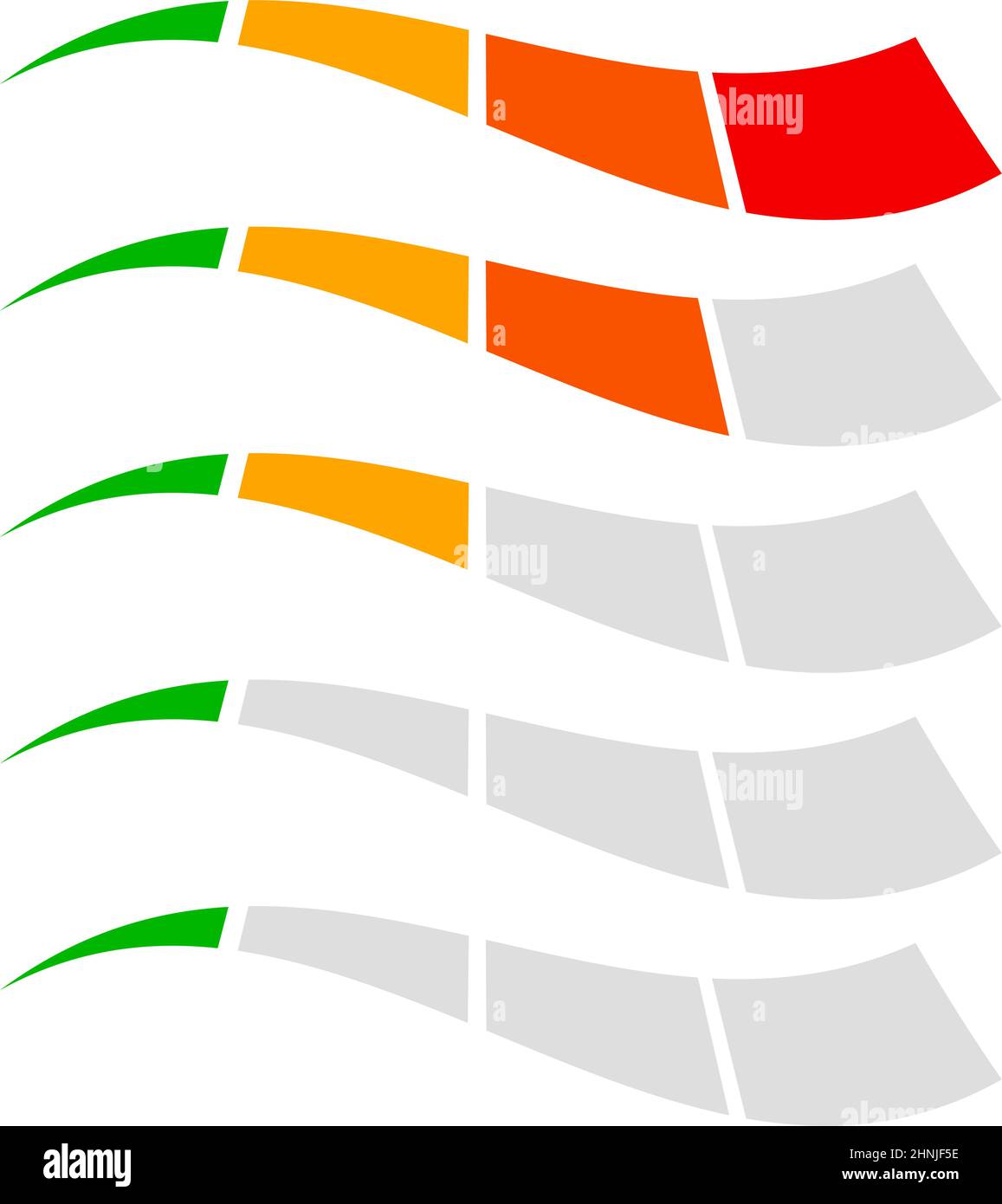 Level, progress bar, indicator. Low-high progression, guage, meter and ...