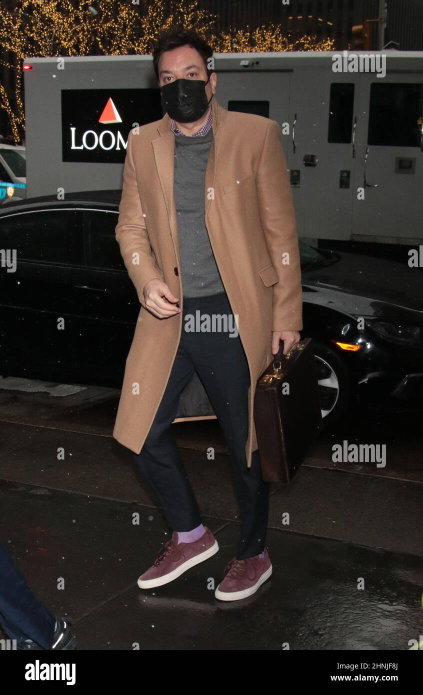 New York - NY - 20220128-Jimmy Fallon Arrives at The Tonight Show ...