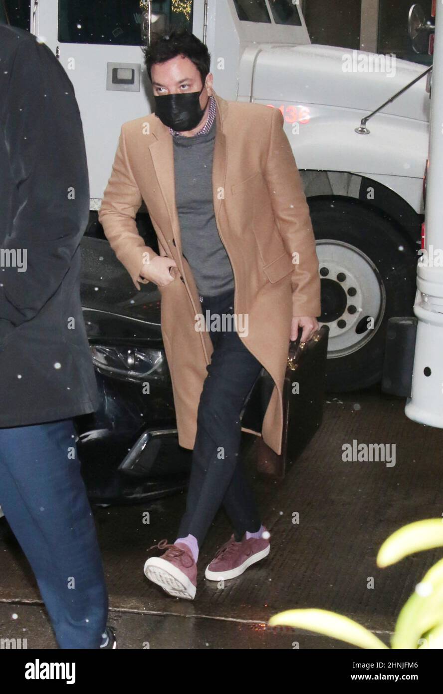 New York - NY - 20220128-Jimmy Fallon Arrives at The Tonight Show ...