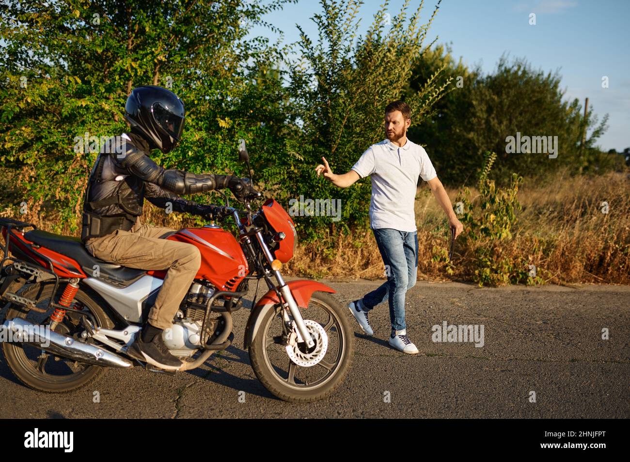Driving course on motordrome, motorcycle school Stock Photo - Alamy