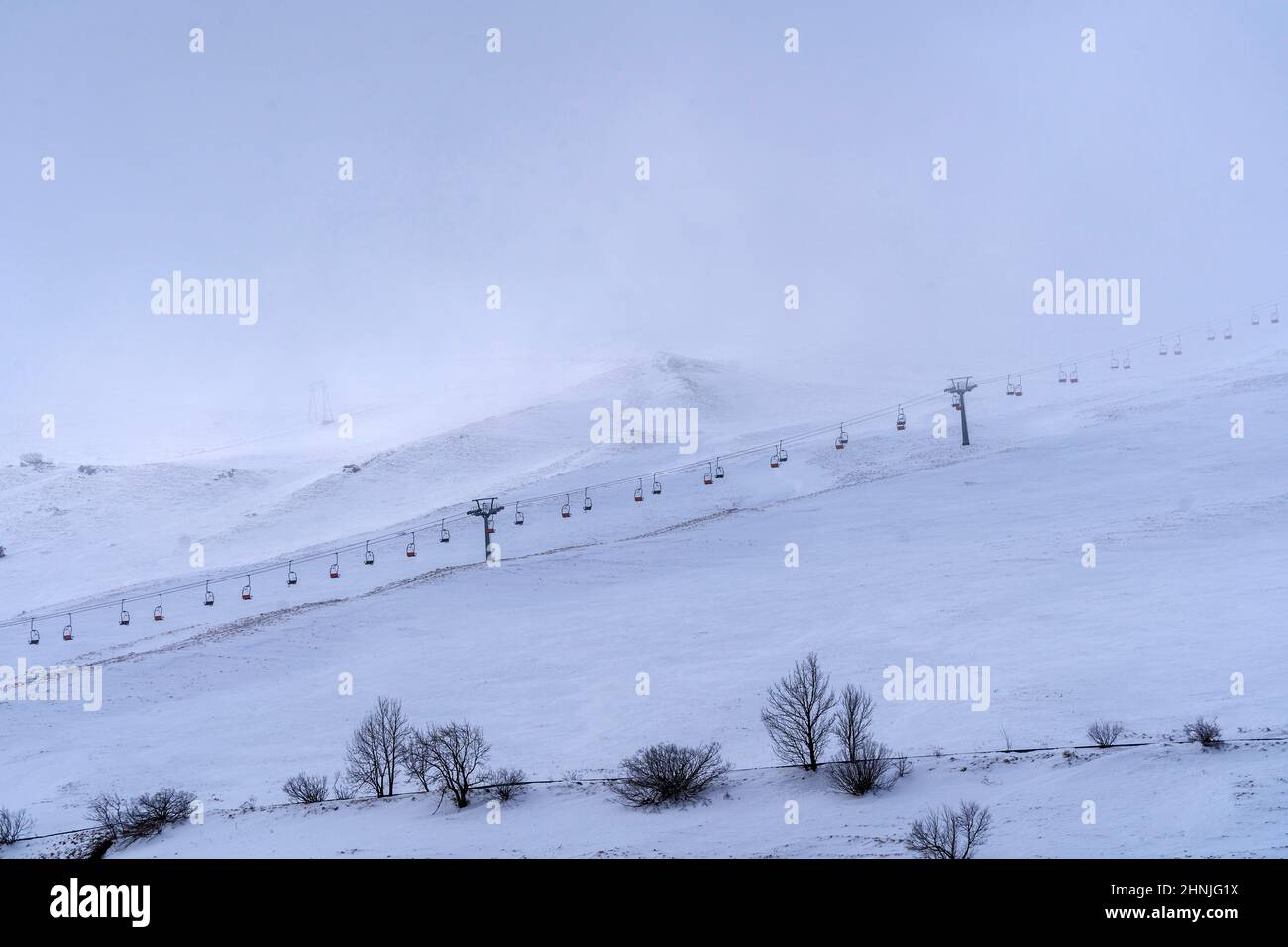 Monti Sibillini National Park, Winter Landscape, Sarnano, Marche, Italy ...