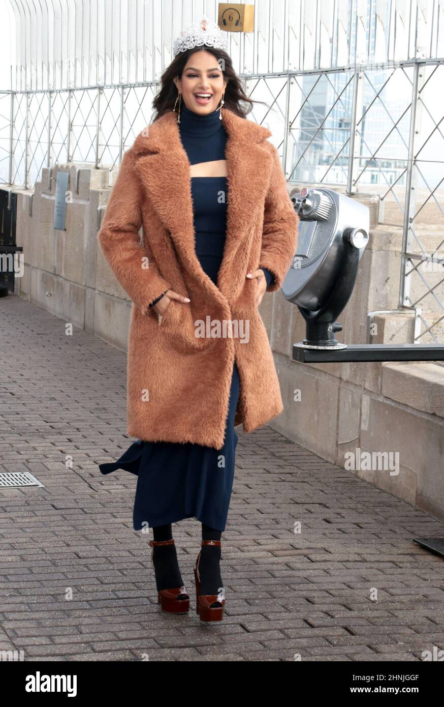 New York - NY - 20220112 Harnaaz Sandhuthe new Miss Universevisits the ...