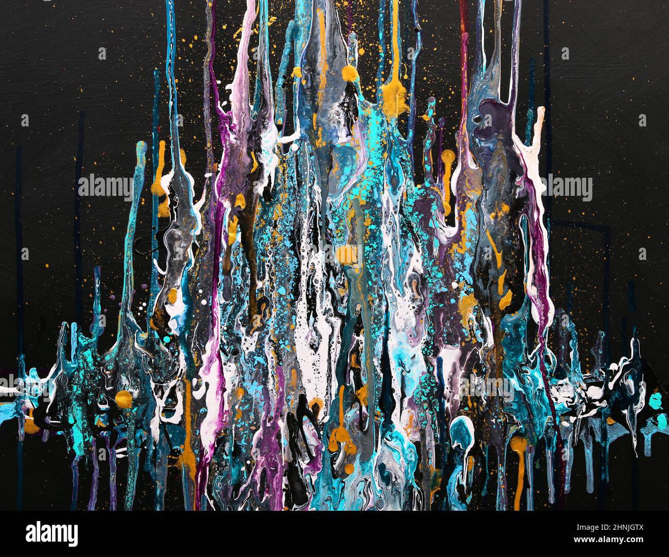 Modern marbled liquid acrylic paint pouring texture, creative ...