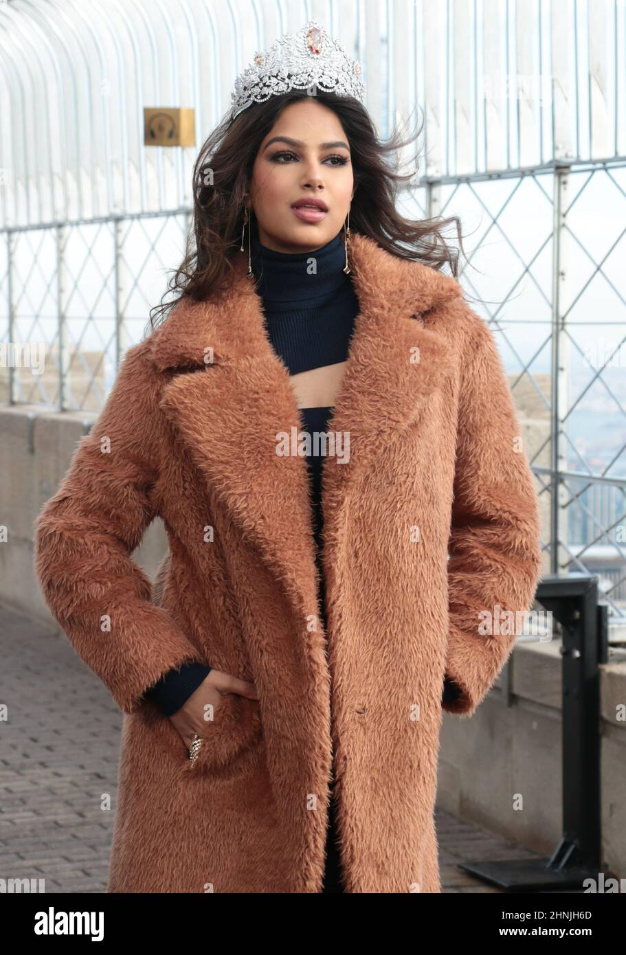 New York - NY - 20220112 Harnaaz Sandhuthe new Miss Universevisits the ...