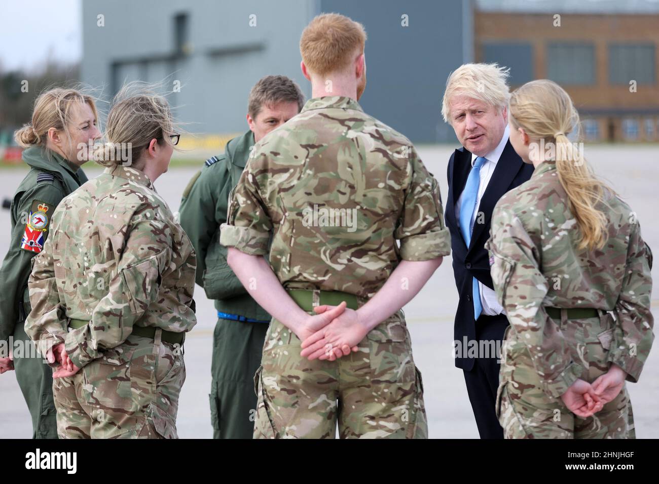 Prime Minister Boris Johnson during his visit to Royal Air Force ...