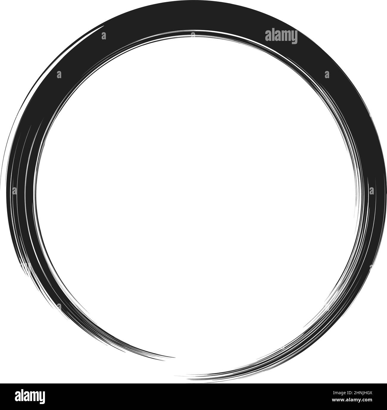 Paintbrush, paint stroke circle element - stock vector illustration ...