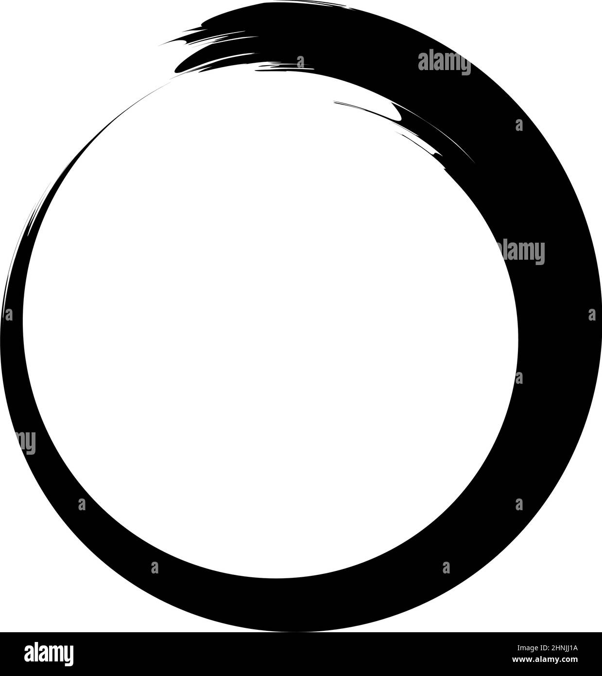 Paintbrush, paint stroke circle element - stock vector illustration ...