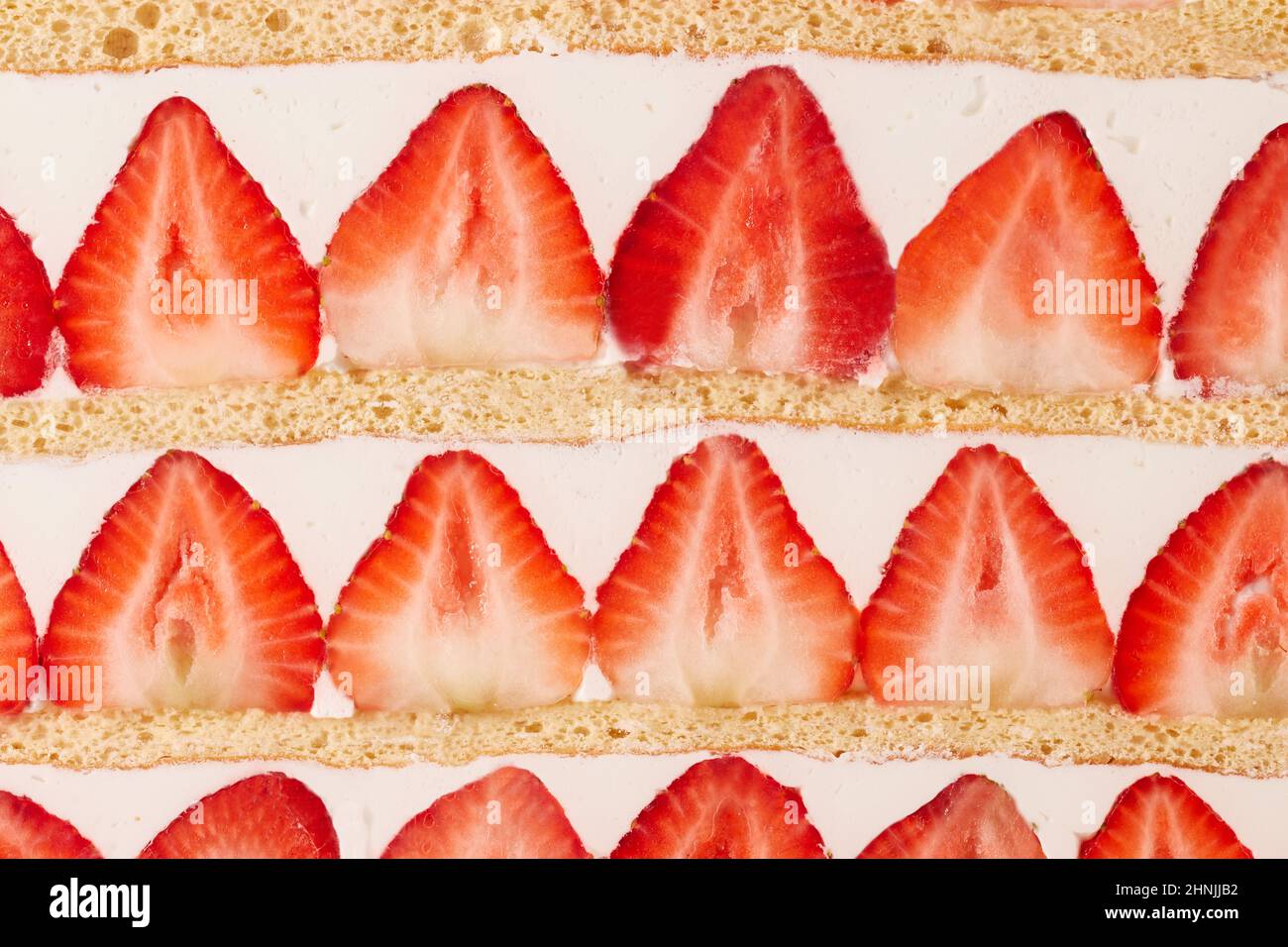 Cross Section Of A Shortcake Stock Photo - Alamy