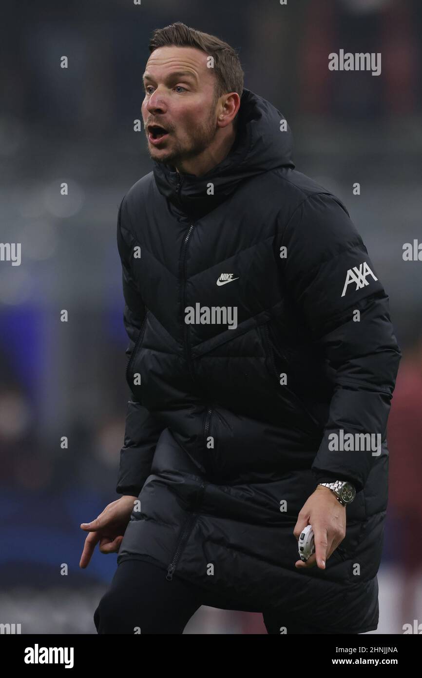 Milan, Italy, 16th February 2022. Pepijn Lijnders Assistant coach of ...
