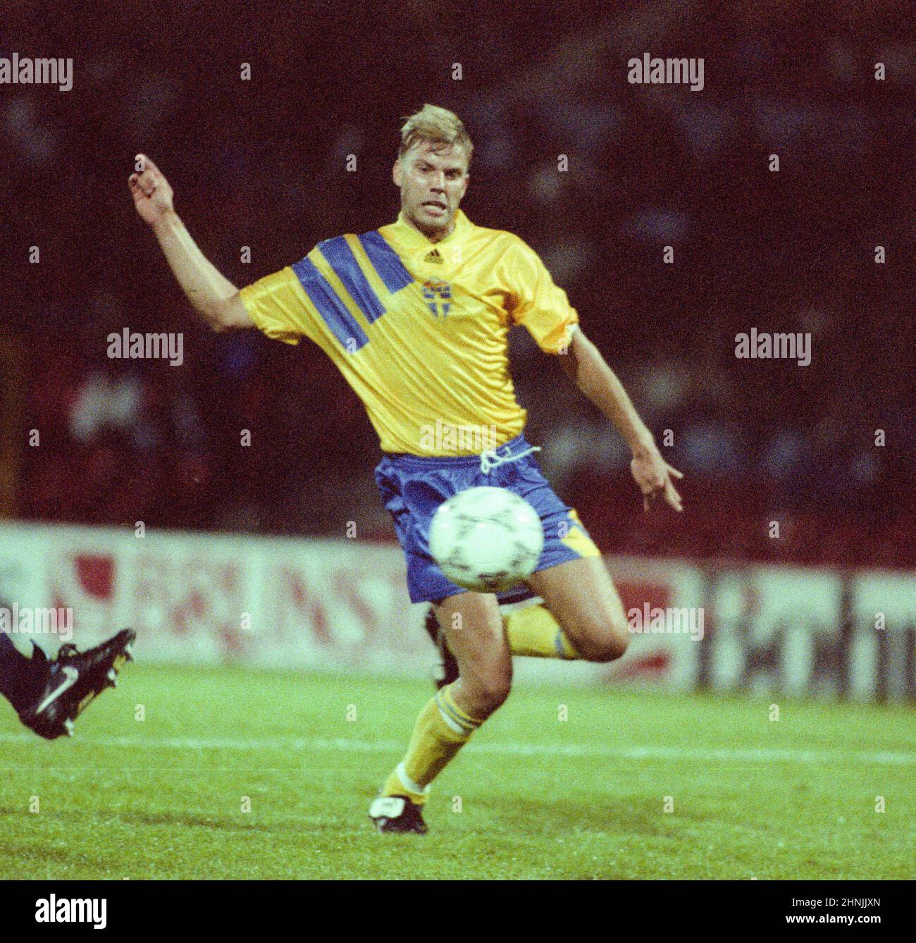 HANS EKLUND Swedish football forward in Swedish National team against ...