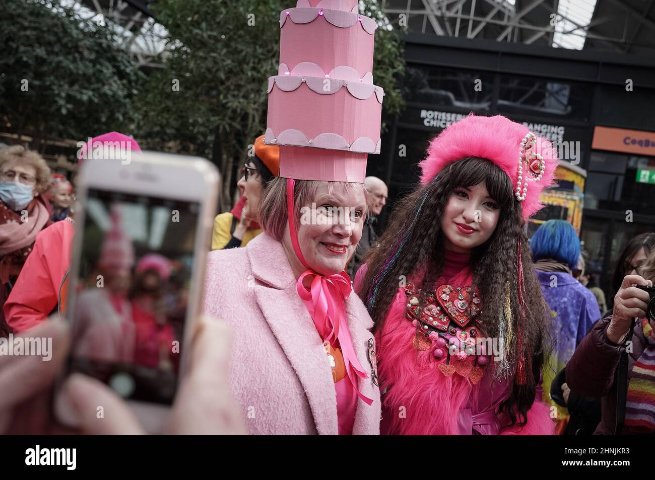 London, UK. 17th February 2022. London Colour Walk at Old Spitalfields ...
