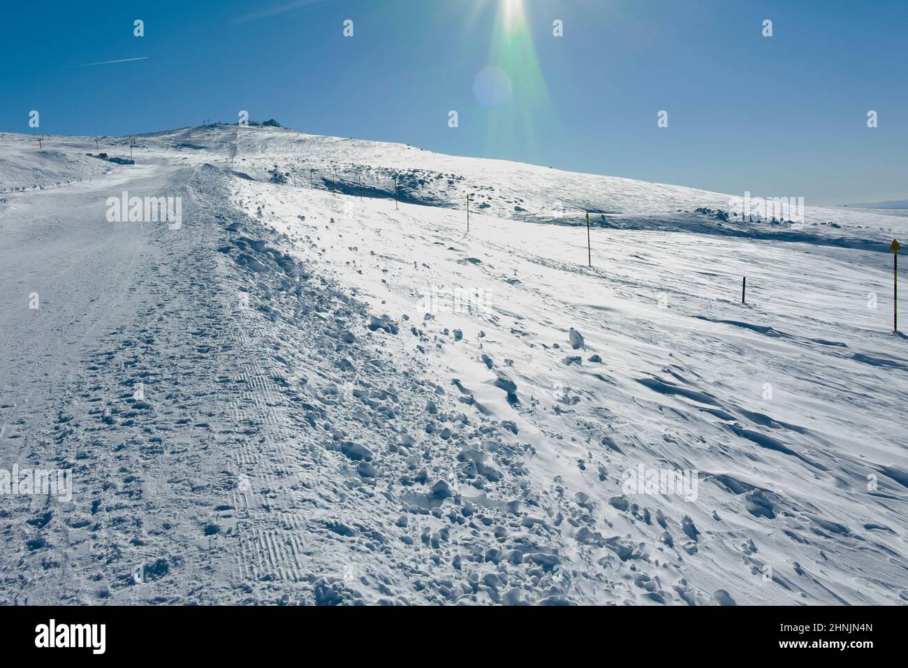 Winter view of Vitosha Mountain near Cherni Vrah peak, Sofia City ...