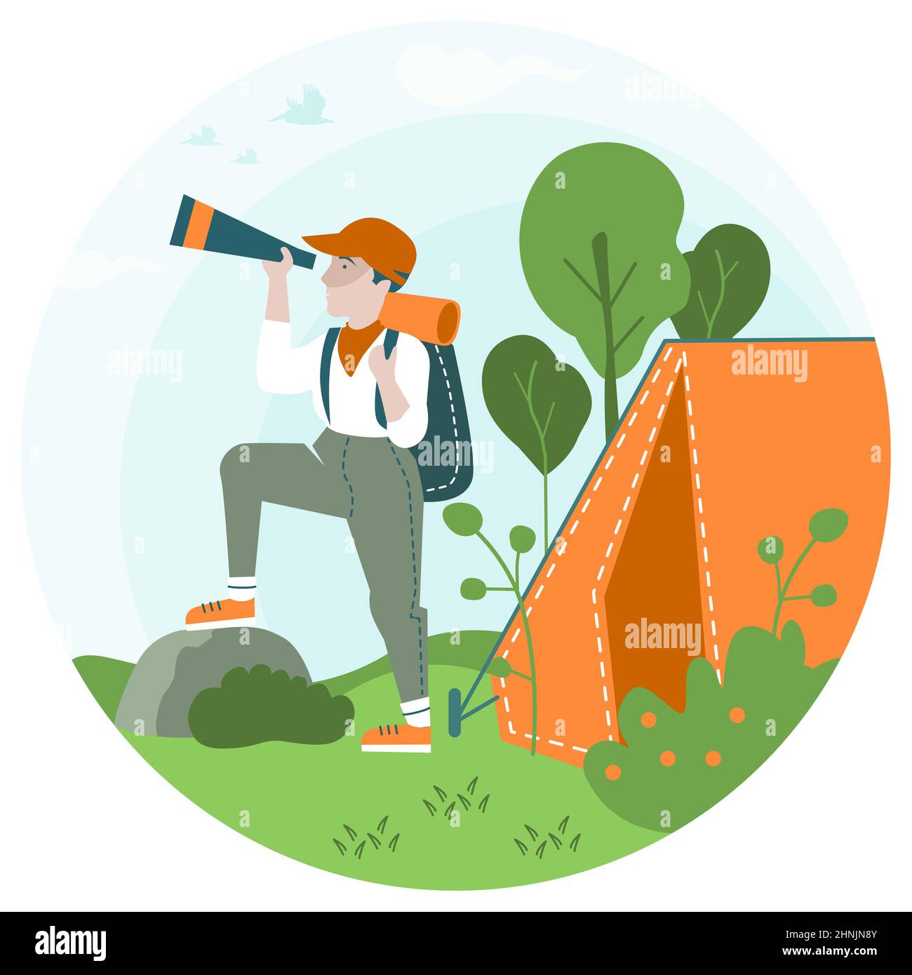 Birdwatcher watching birds hi-res stock photography and images - Alamy