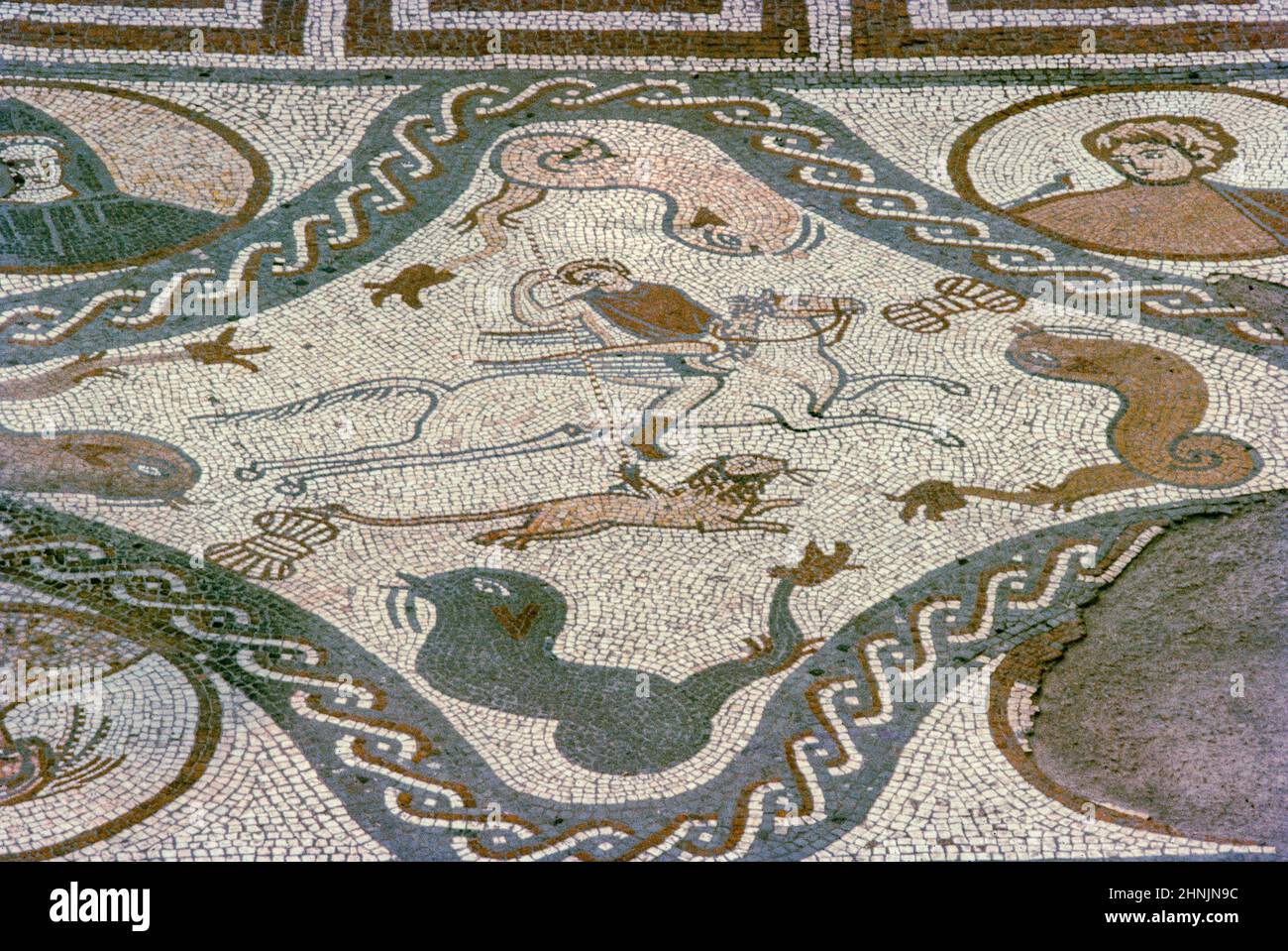 Mosaic of bellerophon and the chimera hi-res stock photography and ...