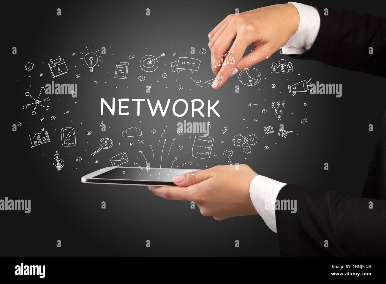 Close-up of a touchscreen, social media concept Stock Photo - Alamy