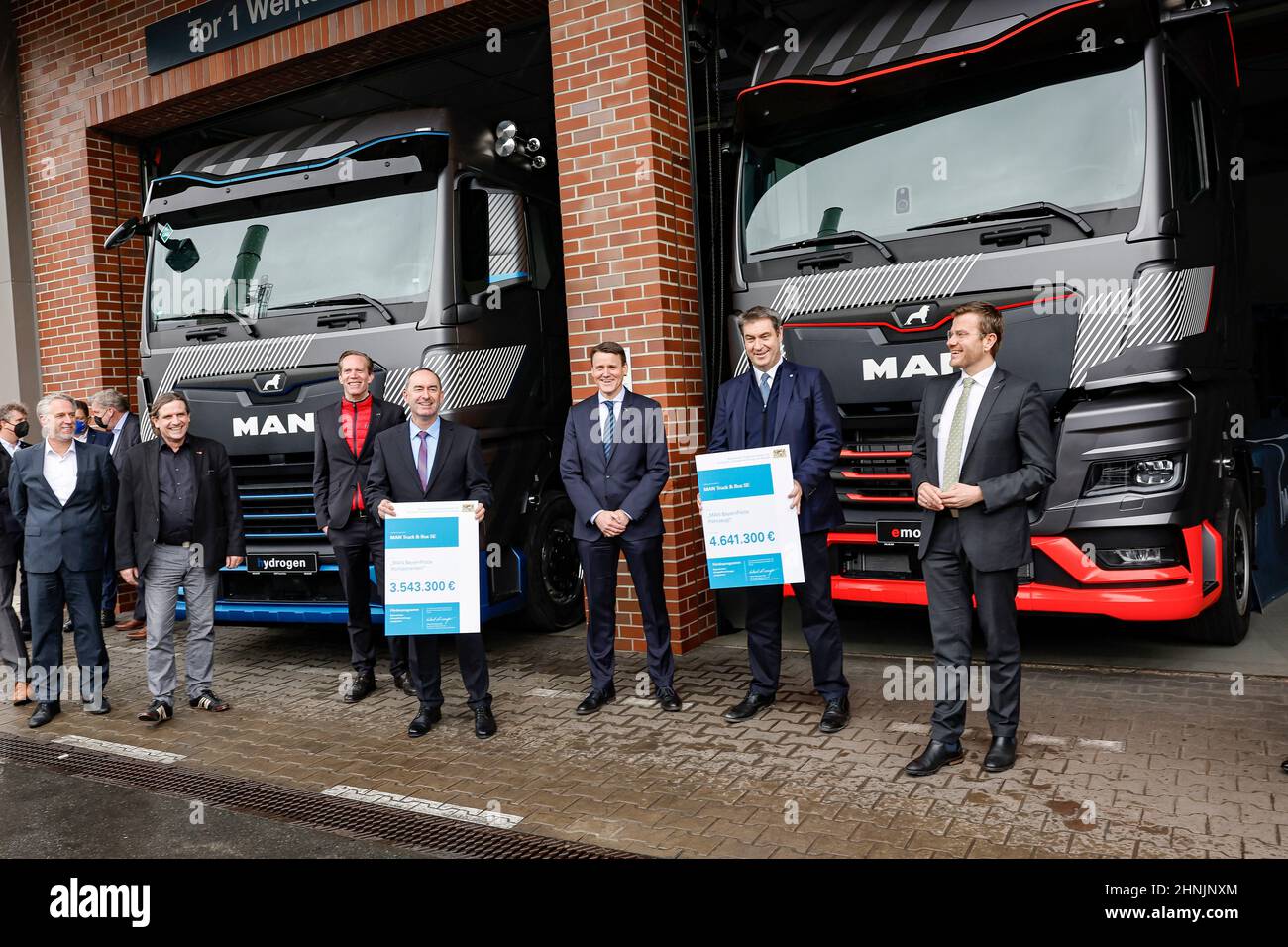 17 February 2022, Bavaria, Nuremberg: Bavaria's Minister President ...