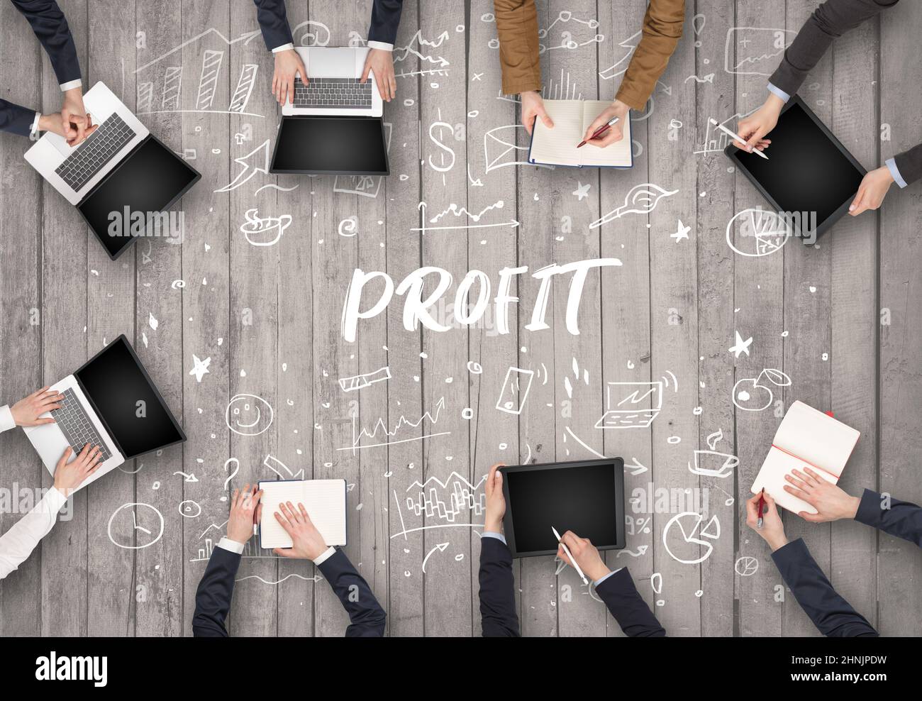 Group of business people working in office Stock Photo - Alamy