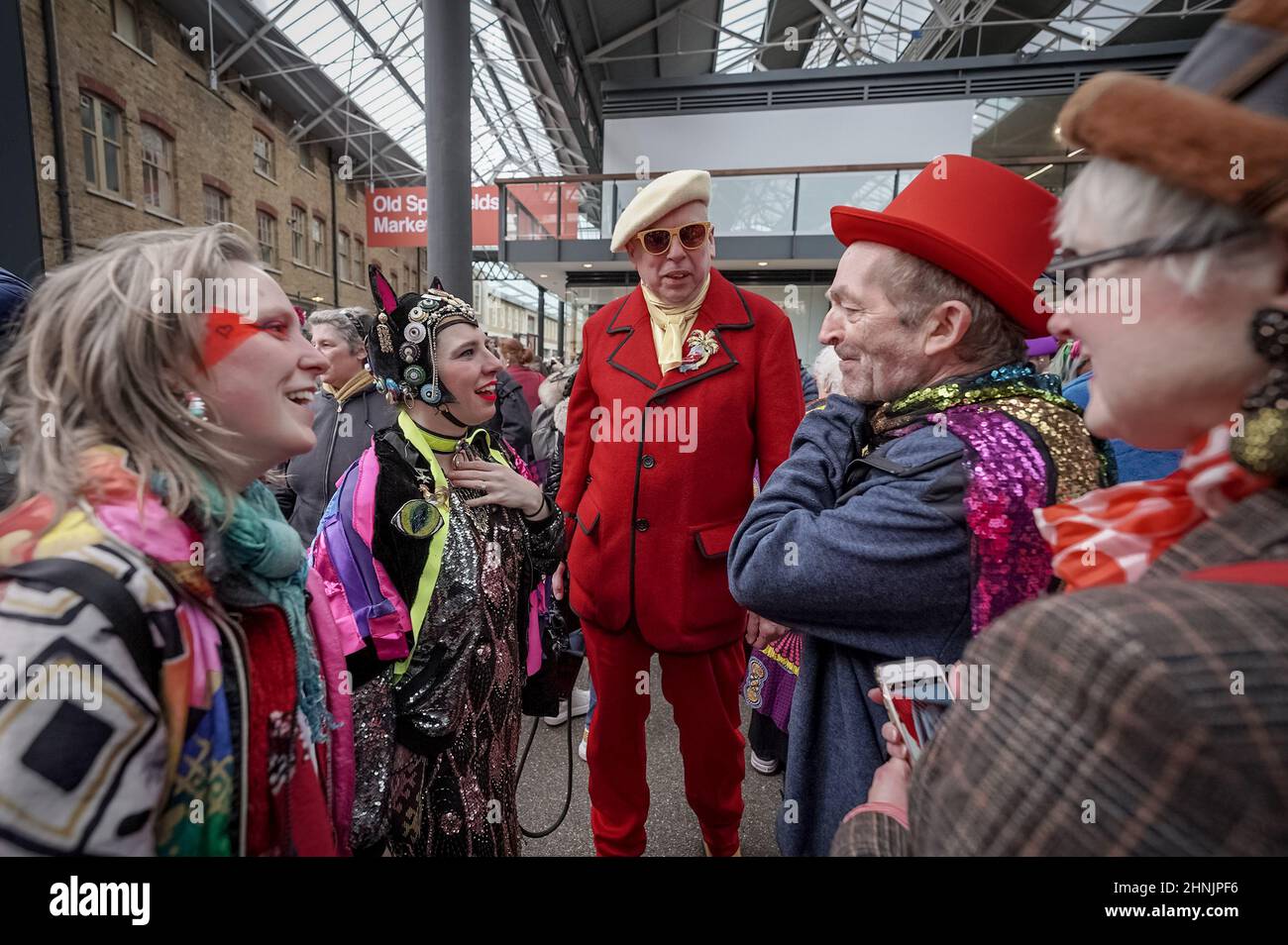 London, UK. 17th February 2022. London Colour Walk at Old Spitalfields ...
