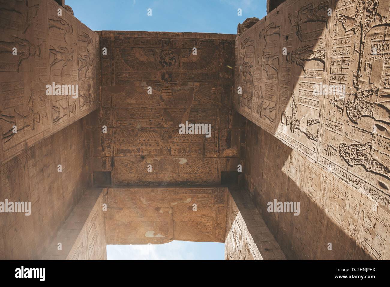 The ruins of the ancient temple of Horus in Edfu, Egypt Stock Photo - Alamy