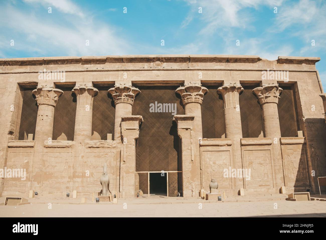 The ruins of the ancient temple of Horus in Edfu, Egypt Stock Photo - Alamy