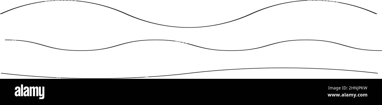 Wavy, waving, wave lines. Curvy, curved, flowing billowy and undulate ...