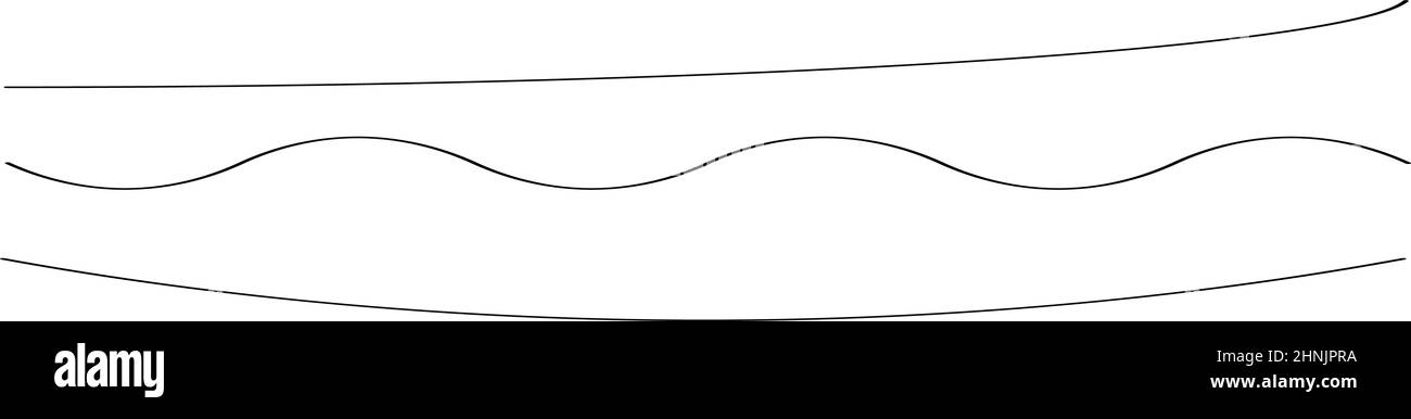 Wavy, waving, wave lines. Curvy, curved, flowing billowy and undulate ...