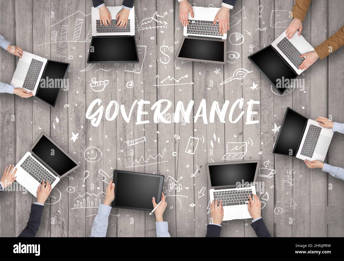 Group of business people working in office Stock Photo - Alamy