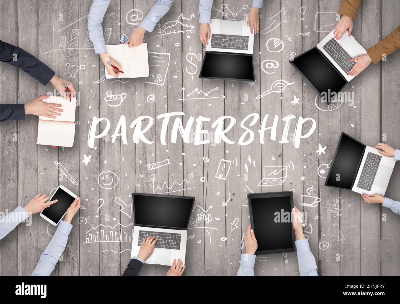 Group of business people working in office Stock Photo - Alamy