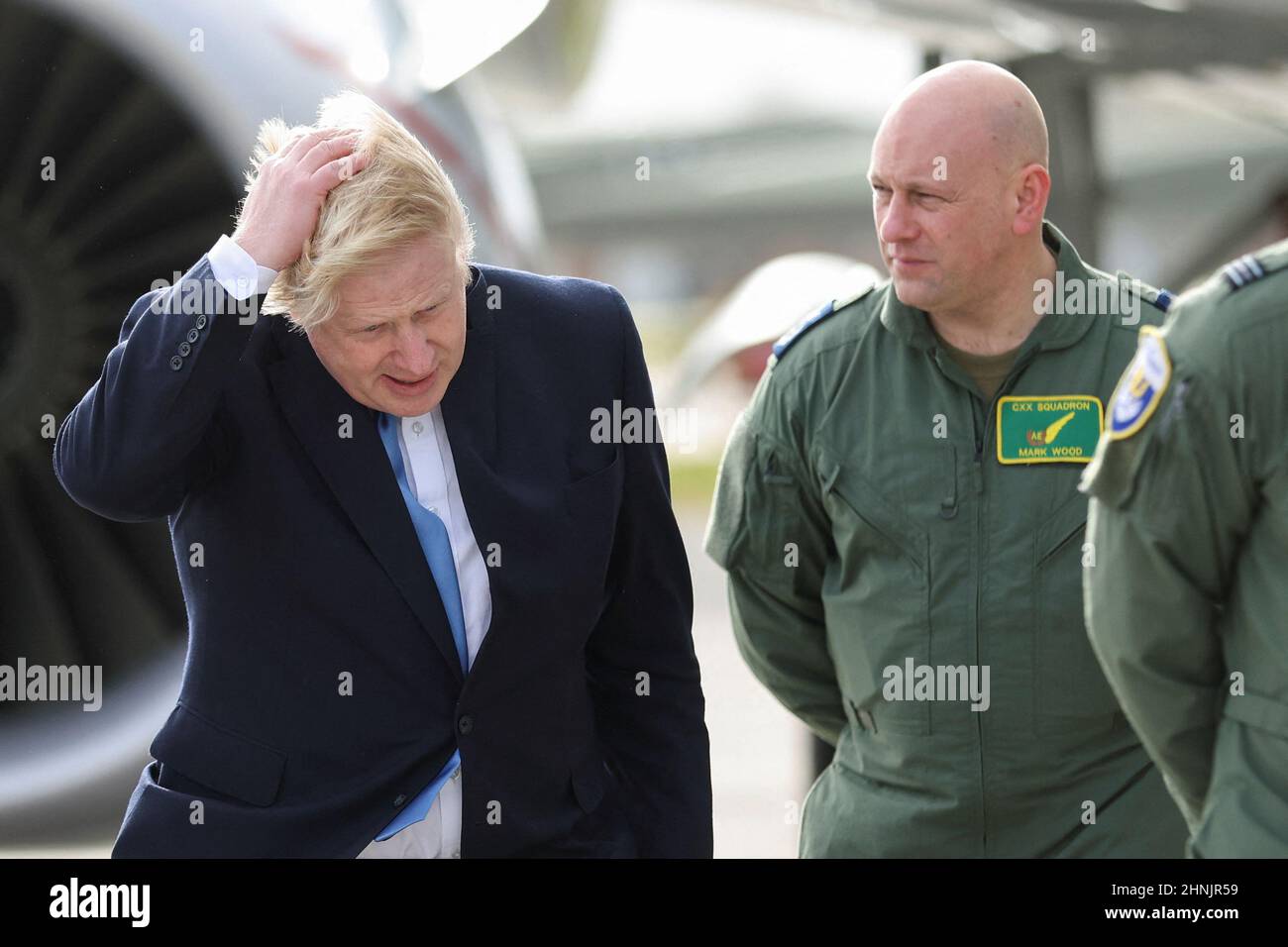 Prime Minister Boris Johnson during his visit to Royal Air Force ...