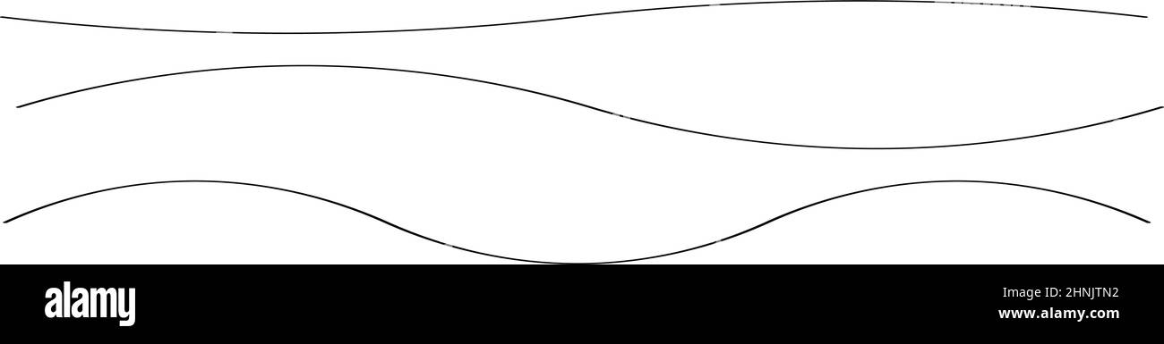 Wavy, waving, wave lines. Curvy, curved, flowing billowy and undulate ...